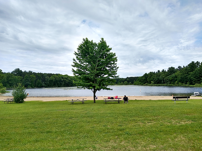 Nature's own infinity pool! This serene lake view at Hartman Creek State Park is the perfect spot to unplug and recharge your mental batteries.
