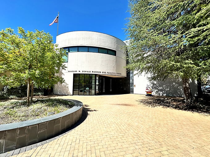 A modern-day Fortress of Solitude for comic lovers! The Charles M. Schulz Museum stands proudly against the California sky, inviting visitors to explore a world of wit and wisdom.