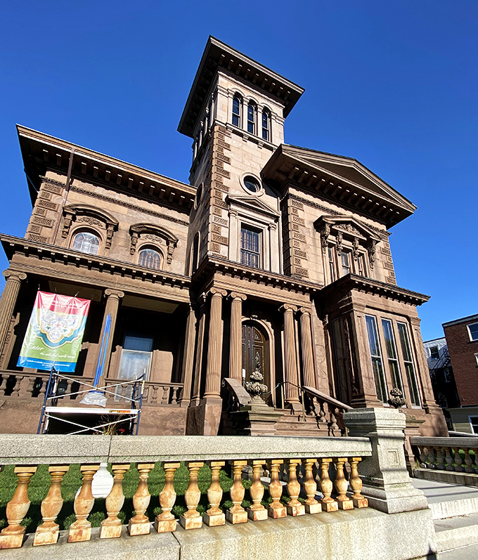 Behold, the Victorian era's answer to a summer beach house! This brownstone beauty could make even Downton Abbey feel a tad inadequate.