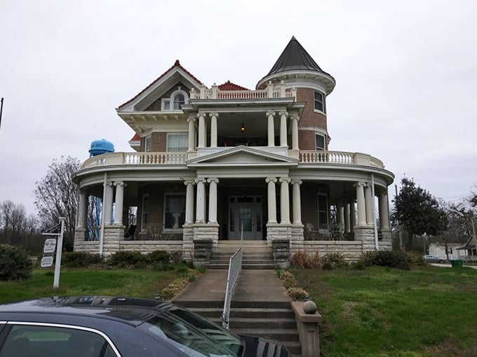 A Victorian dream come to life! Wall Manor stands proudly, its turret reaching for the sky like a fairytale castle transplanted to the Illinois prairie.