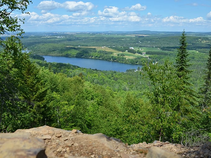 Nature's masterpiece unfolds before your eyes. This view from Quaggy Jo Mountain is like IMAX without the overpriced popcorn.