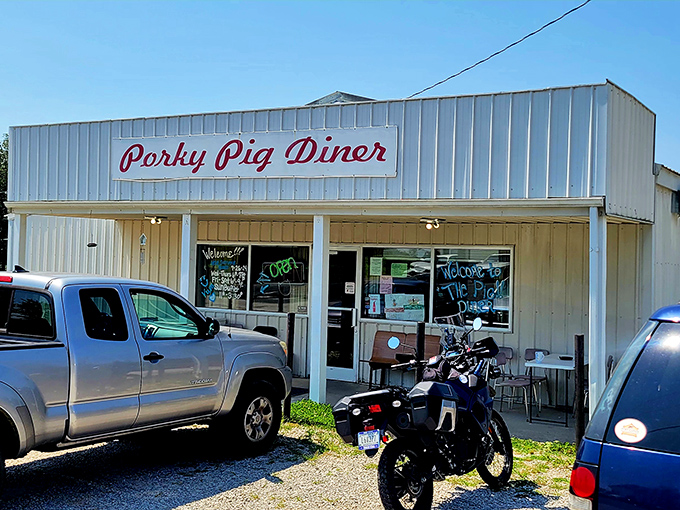 Welcome to pork paradise! The Porky Pig Diner's unassuming exterior belies the flavor-packed adventures waiting inside. It's like finding a culinary treasure chest in small-town Kentucky.