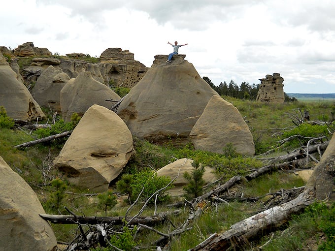 Nature's own Stonehenge? These sandstone formations look like they've been playing Jenga for millions of years!