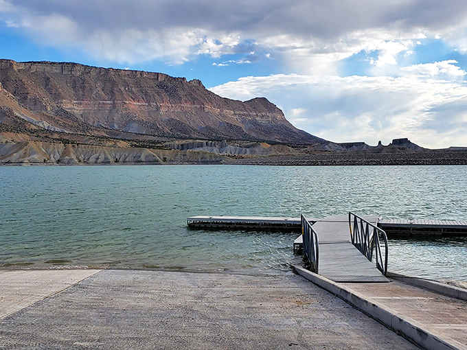 Who needs a Hollywood set when you've got this view? Millsite's reservoir puts on a show that would make even James Cameron jealous.