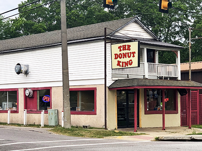 A beacon of sugary hope! The Donut King's unassuming exterior belies the sweet treasures within, like a culinary TARDIS for your taste buds.