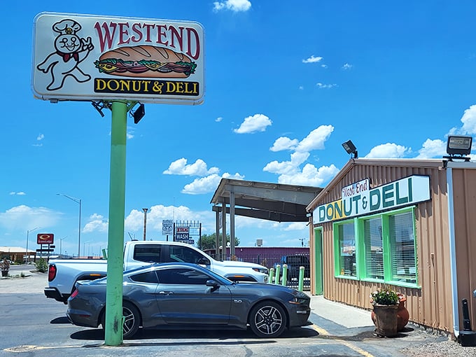 A donut lover's dream come true! This unassuming exterior hides a world of sugary delights waiting to be discovered.