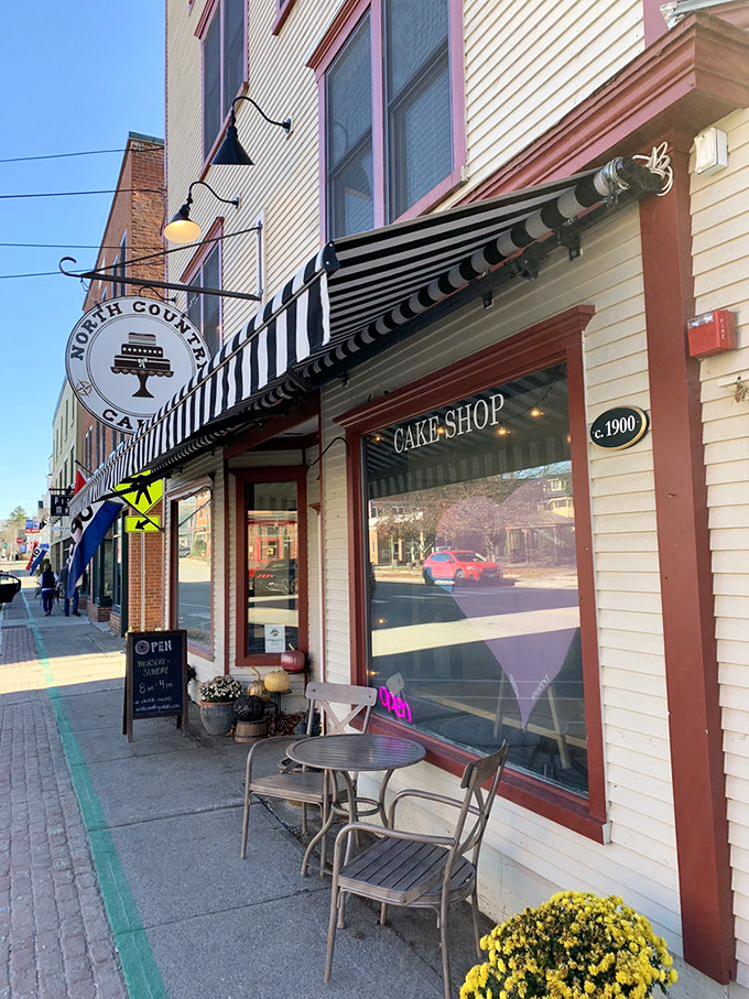 Step into a world where calories don't count! North Country Donuts' charming exterior promises sweet adventures within.