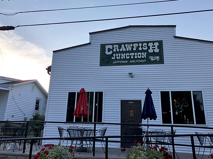 Unassuming on the outside, extraordinary on the inside! Crawfish Junction's exterior is like a culinary mullet - business in the front, party in the back.