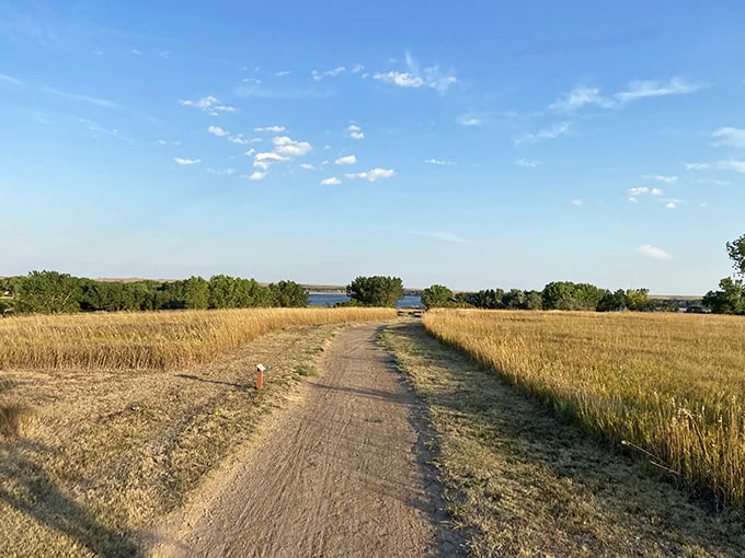 A wooden pier stretches out like an invitation, beckoning you to explore the shimmering waters of Keith Sebelius Reservoir. It's nature's version of a red carpet, minus the paparazzi.