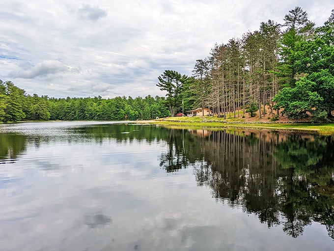 This crystal clear lake invites you to leave your worries behind and step into nature's embrace.