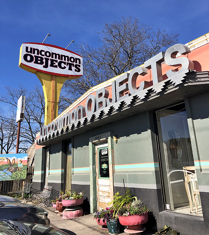 Welcome to Uncommon Objects, where retro meets ridiculous! This Austin landmark is like your grandma's attic, if your grandma collected neon signs and unicorn figurines.