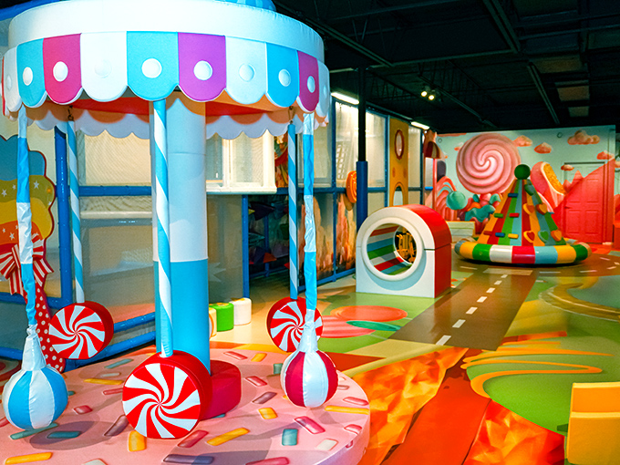 Step into a world where Willy Wonka meets Walt Disney! This candy-coated carousel is just the beginning of a sugar-fueled adventure that'll make your inner child squeal with delight.