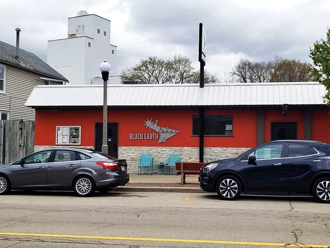 Step back in time! This vibrant red facade isn't just a bowling alley&mdash;it's a portal to your childhood, complete with retro charm and endless possibilities for strikes and gutters.