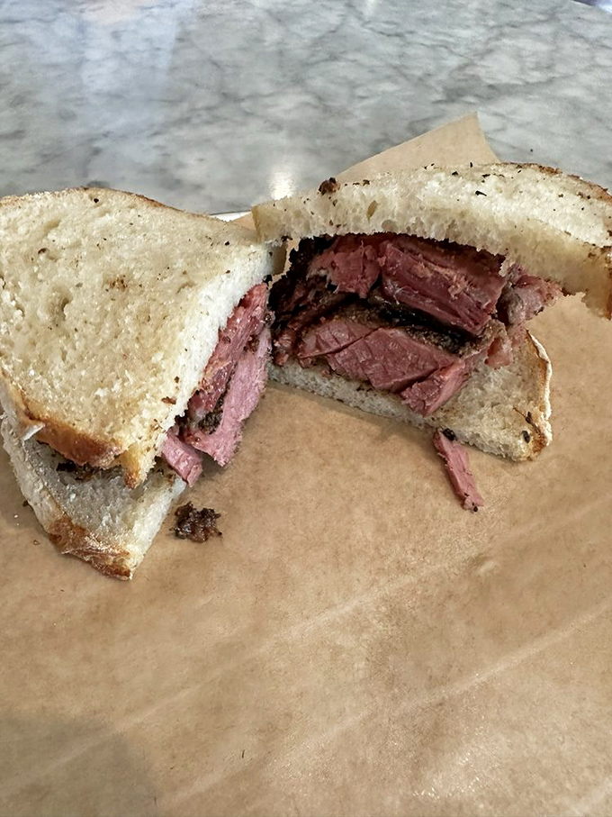 The pastrami sandwich that launched a thousand food comas. It's so good, you might just forget your own name.
