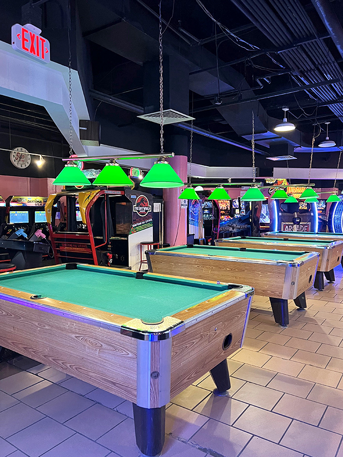 Pool tables that have seen more action than a soap opera. Rack 'em up and channel your inner Minnesota Fats!