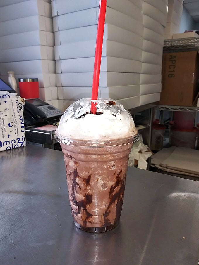 Chocolate shake or drinkable dessert? This frosty concoction is the love child of a candy bar and an ice cream sundae.