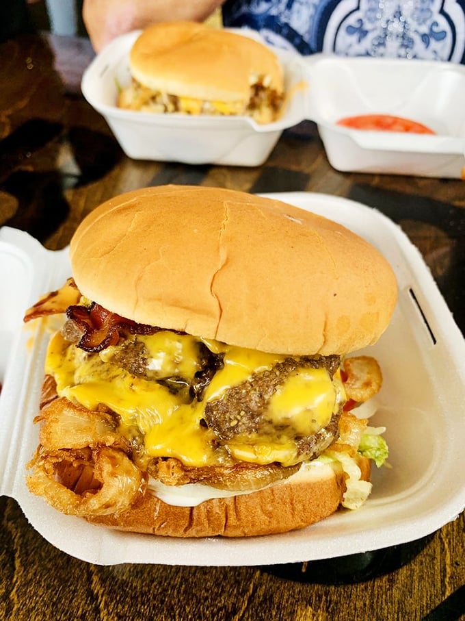 Double the bacon, double the cheese, double the fun! This burger is living proof that sometimes, more really is more.