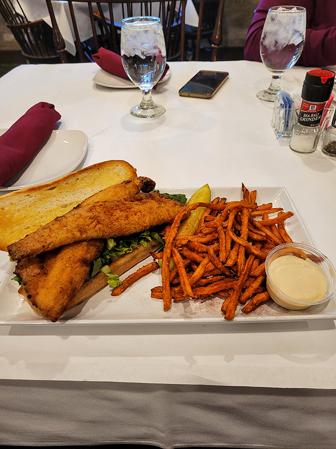 The catch of the day! This fish sandwich is so fresh, it might just swim off your plate if you're not careful.