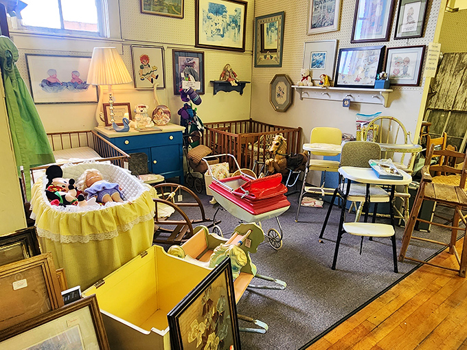 Welcome to the nursery of nostalgia! From classic cribs to retro toys, it's a baby boom of vintage charm.