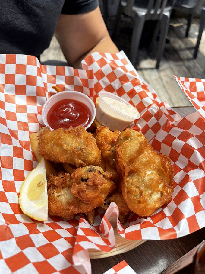 These fried clams are like edible gold nuggets from the sea. The California Gold Rush never tasted so good!