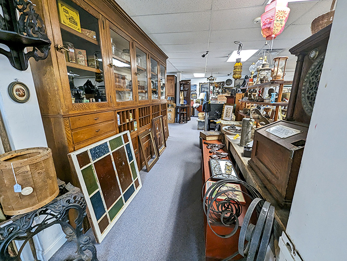 Wooden wonders and stained glass dreams &ndash; this aisle's got more character than a Dickens novel.