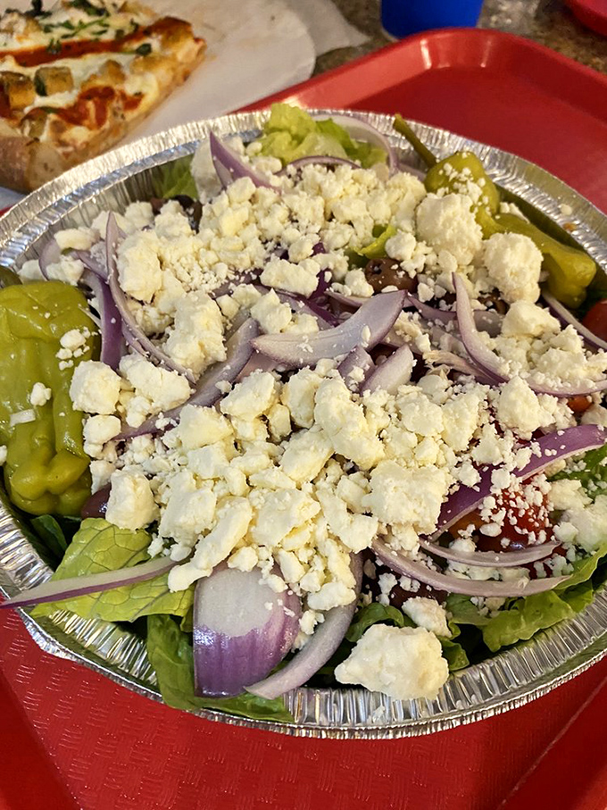 A Mediterranean vacation on a plate! This Greek salad is fresher than a sitcom reboot &ndash; and much more satisfying.