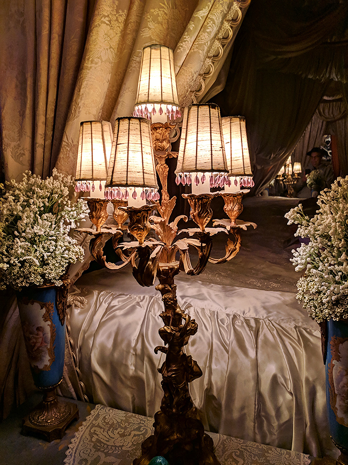 Illumination fit for a queen (or king)! This lamp could light up a ballroom or serve as a fancy hat in a pinch.