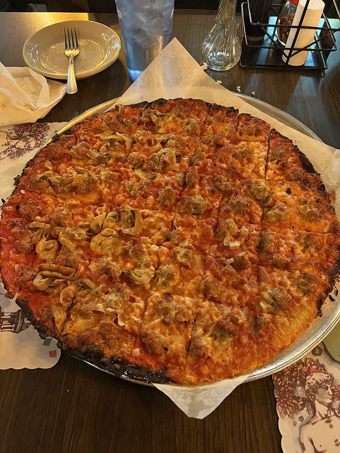 Pizza perfection achieved! This pie is so perfectly crisp and gooey, it might just solve world peace &ndash; or at least dinner debates.