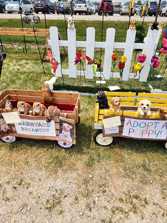 Puppy love overload! These adorable wagons are like a mobile petting zoo, minus the allergies. Resistance is futile!