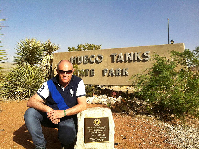 Not all heroes wear capes - some wear park ranger hats. This visitor's about to embark on a Texas-sized adventure.