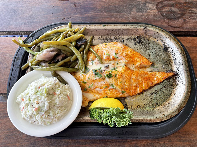 This snapper dish is so perfectly plated, it could make an art gallery jealous.