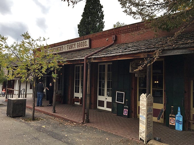 Window shopping, 1850s style. From fancy goods to confectionery, it's Amazon Prime meets Little House on the Prairie.