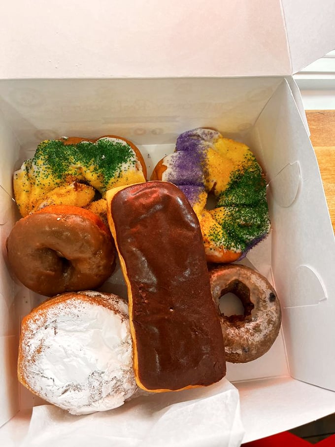 Cake donuts galore! These little rounds of joy are like edible poker chips in a game where everyone's a winner.