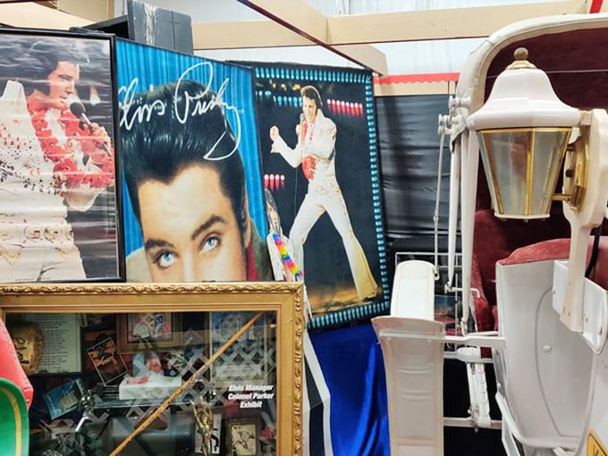 The King lives on! This Elvis-themed booth is a hunka hunka burning nostalgia for fans of all ages.