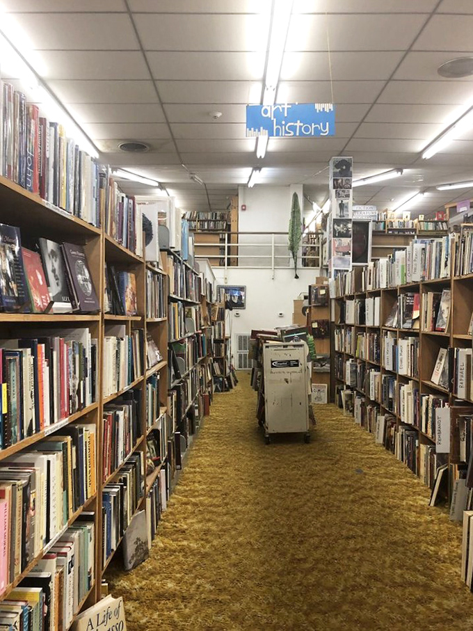 Art imitates life, and this aisle imitates art! The art history section is a gallery of knowledge, each book a window to creative genius.