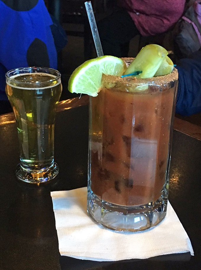 This Bloody Mary isn't just a drink, it's a meal in a glass. It's like a garden party and a cocktail had a delicious baby.