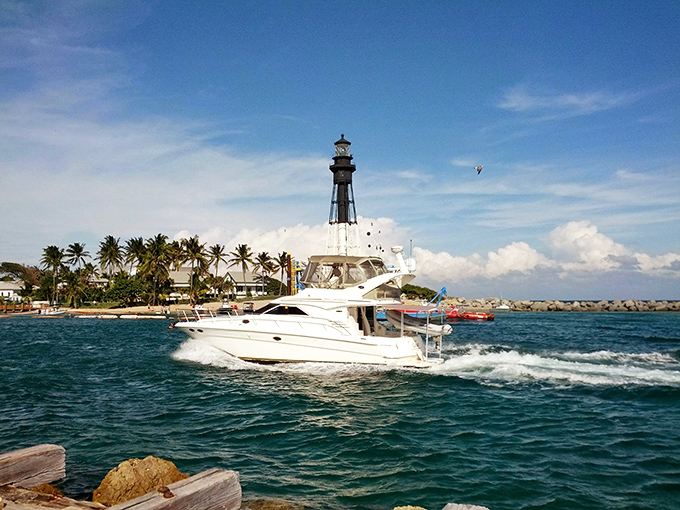 Yacht's the way to do it! Nothing says "Florida living" quite like cruising past a historic lighthouse in your floating living room.