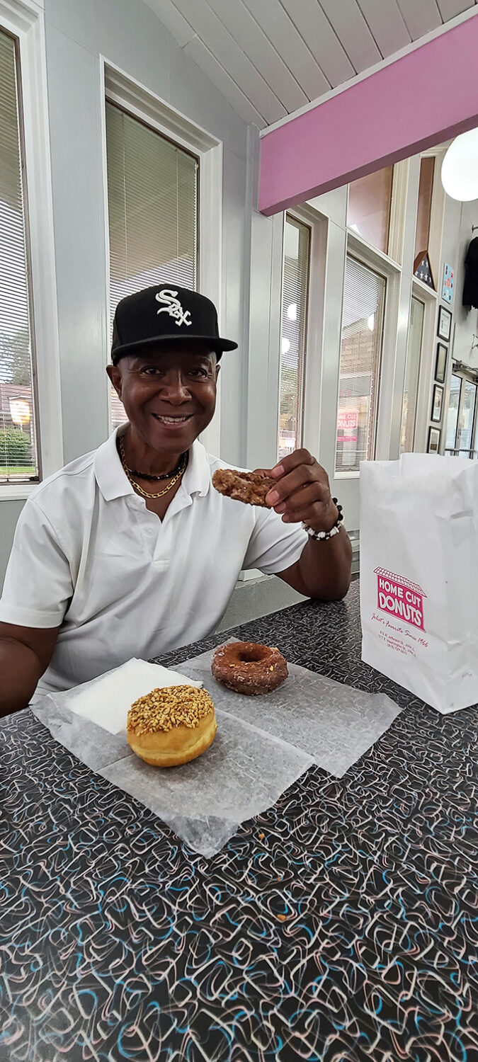Pull up a chair and stay awhile! This diner-style seating area is perfect for solving the world's problems &ndash; one donut at a time.