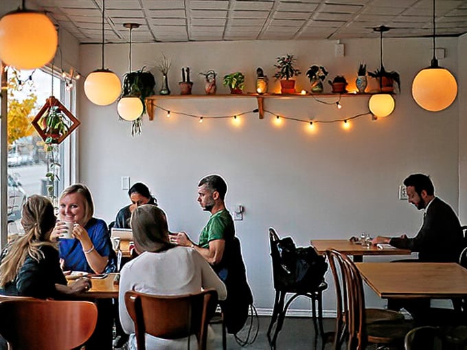 Where strangers become friends over forkfuls of pie. It's like a Hallmark movie, but with more carbs.