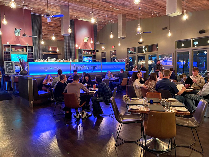 Where food lovers unite! Firefly Grill's bustling dining room is a testament to the universal language of great eats and good company.