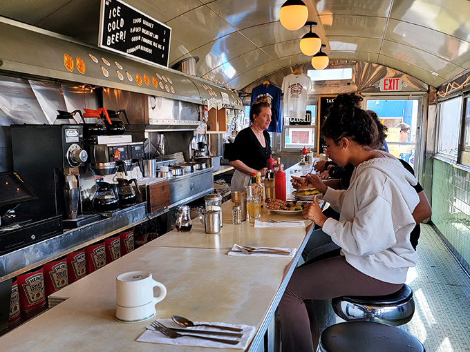 Where strangers become friends over forkfuls of fantastic food. It's like "Cheers," but with better pancakes and no Norm.