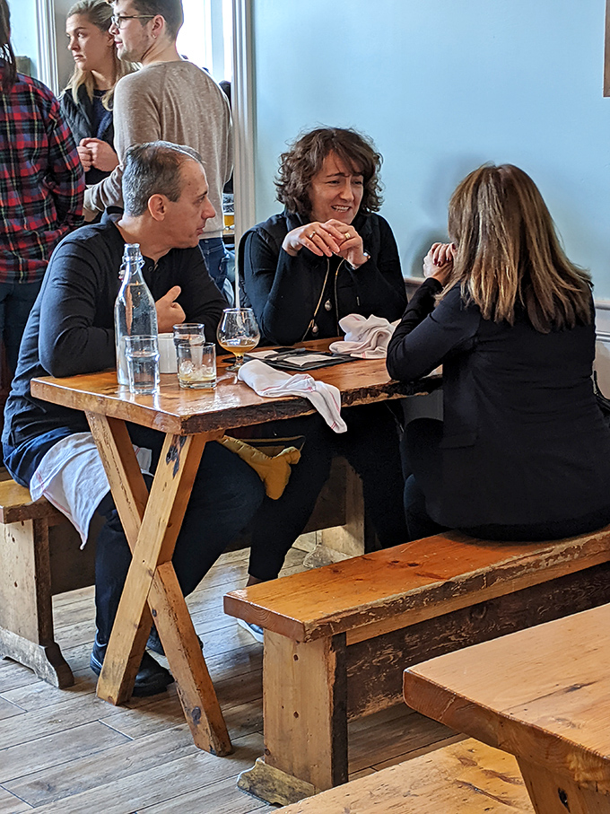 Happy diners, hearty conversations! Eventide's rustic charm sets the perfect stage for seafood-fueled storytelling and belly laughs.