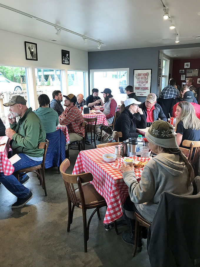 A melting pot of hungry souls united by the universal language of fried chicken. Can you feel the love?