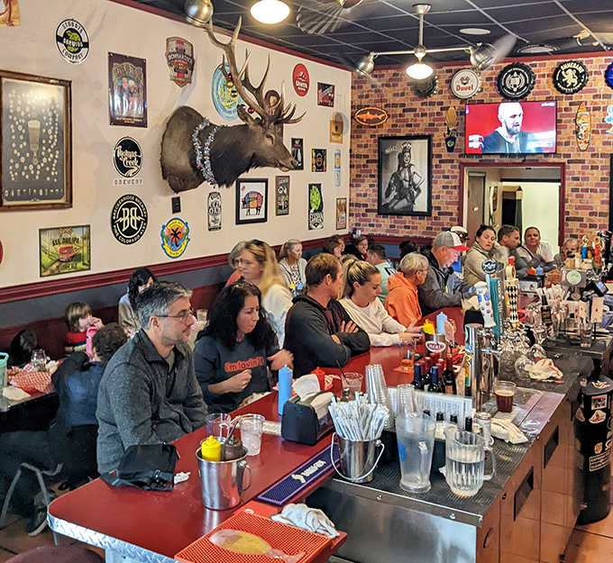 Happy faces all around! These diners look like they've just discovered the eighth wonder of the culinary world.