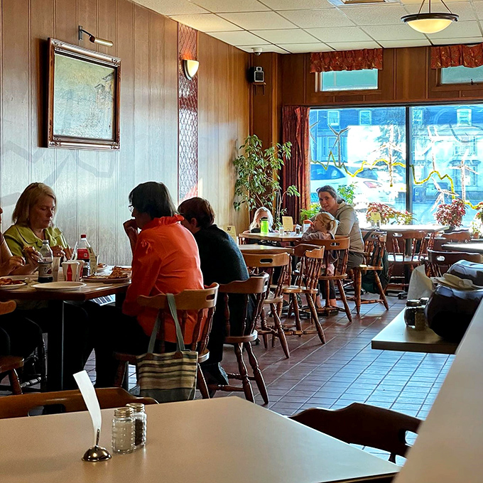 Laughter, chatter, and the occasional "mmm" - this dining room is serving up slices of life alongside its famous pies.