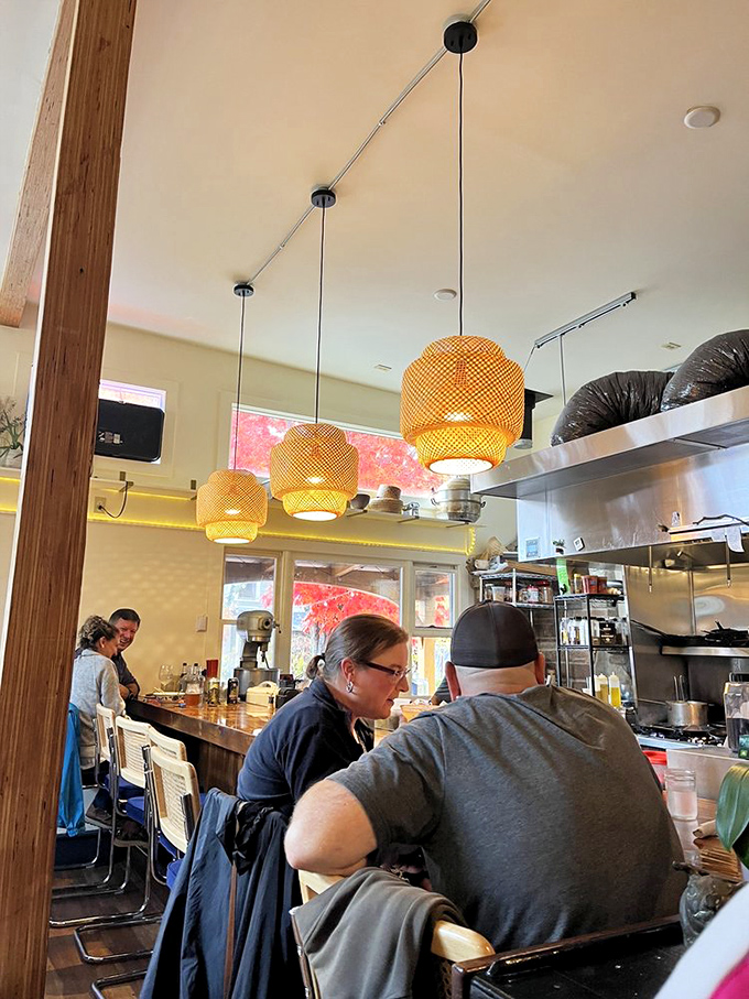 Happy diners, happy times! The buzz of conversation here is sweeter than honey. Good food and good company – what more could you want?