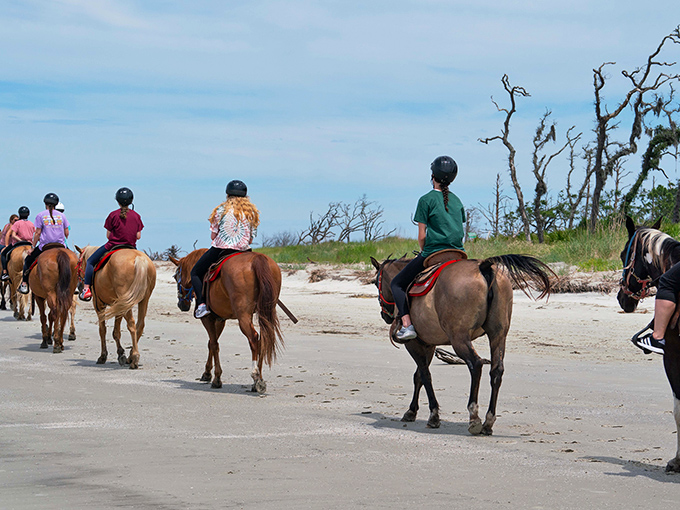Giddy up and go! These beach-trotting equestrians are living out every horse girl's dream. Mane-tastic views guaranteed.