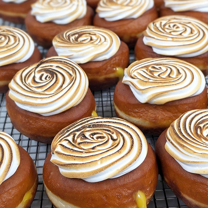 Passionfruit Meringue Donuts: Tropical dreams meet New England charm in this fluffy, tangy masterpiece.