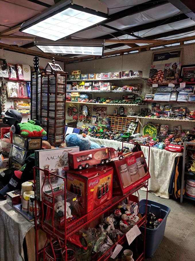 Nostalgia overload! This retro toy treasure trove is like stepping into a time machine set to "childhood memories" and "allowance regrets."