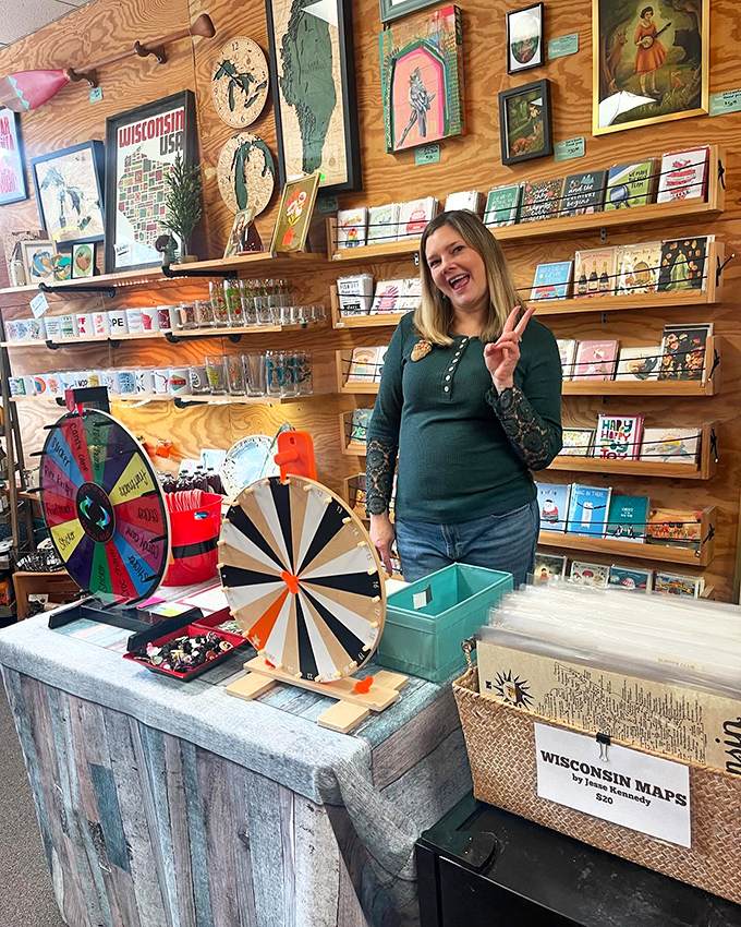 Meet the ringmaster of this creative circus! Her smile says, "Welcome to the show," but her eyes say, "Please don't touch the spinny thing."